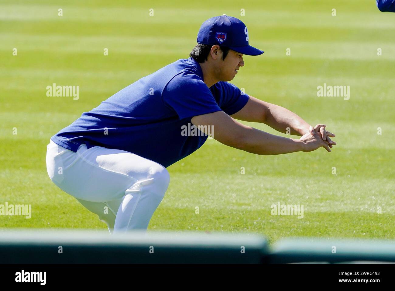 Los Angeles Dodgers Shohei Ohtani participates in spring training ...