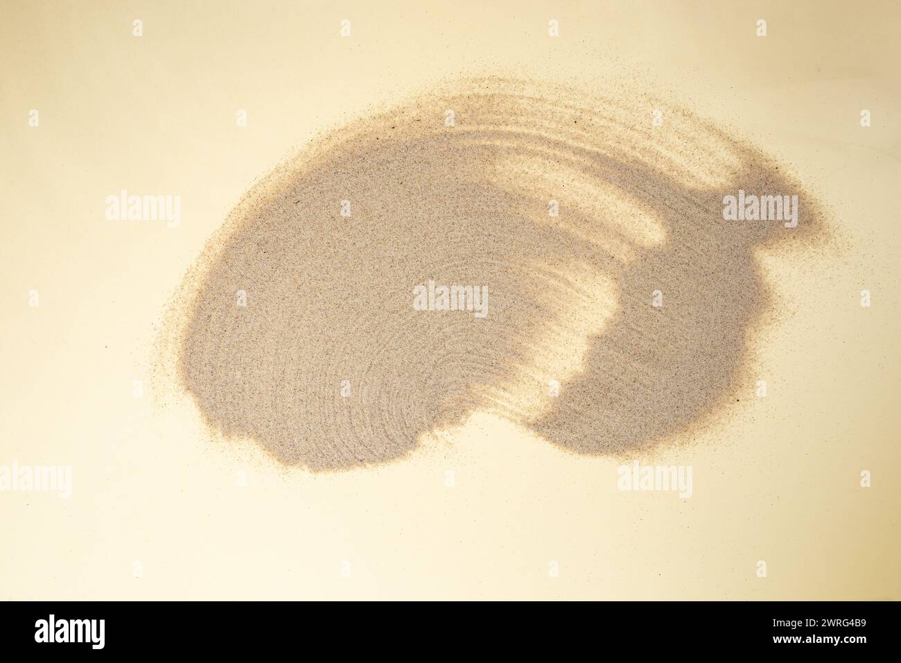 Desert sand pile sweep, dune backdrop on cream background abstract soft ...