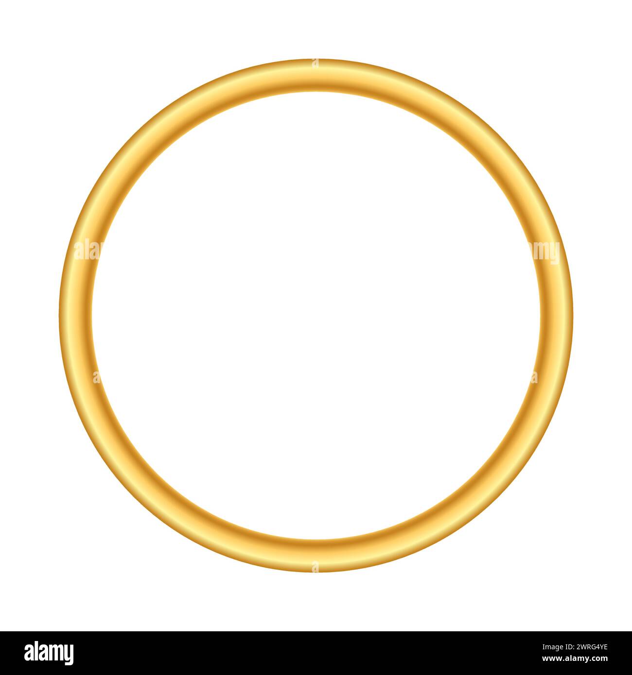 Gold thin round frame. Golden luxury circle logo Stock Vector Image ...