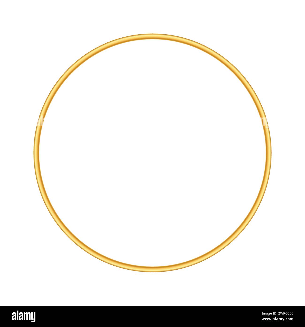 Gold thin round frame. Golden luxury circle logo Stock Vector Image ...