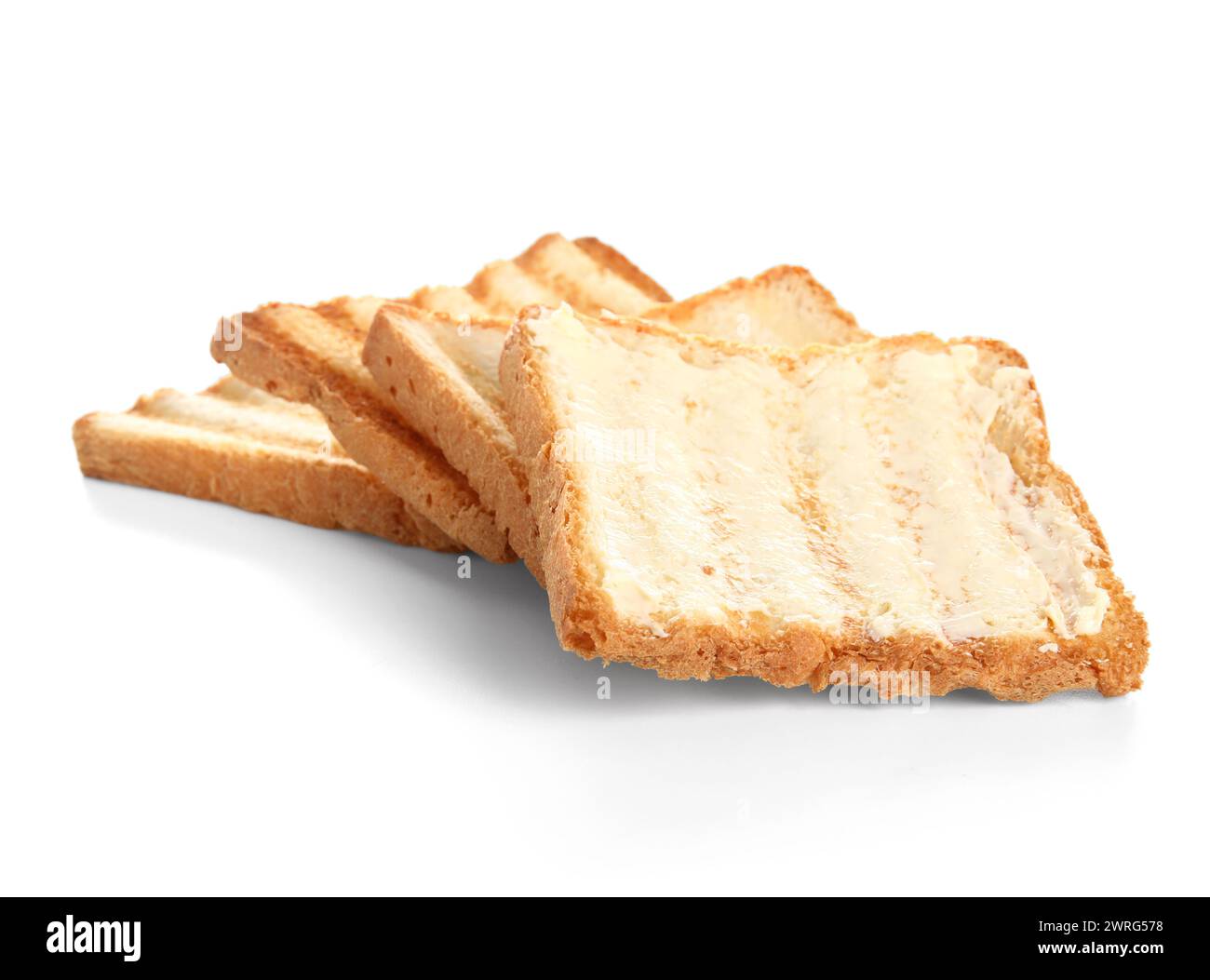 Bread slice toasts butter Cut Out Stock Images & Pictures - Alamy