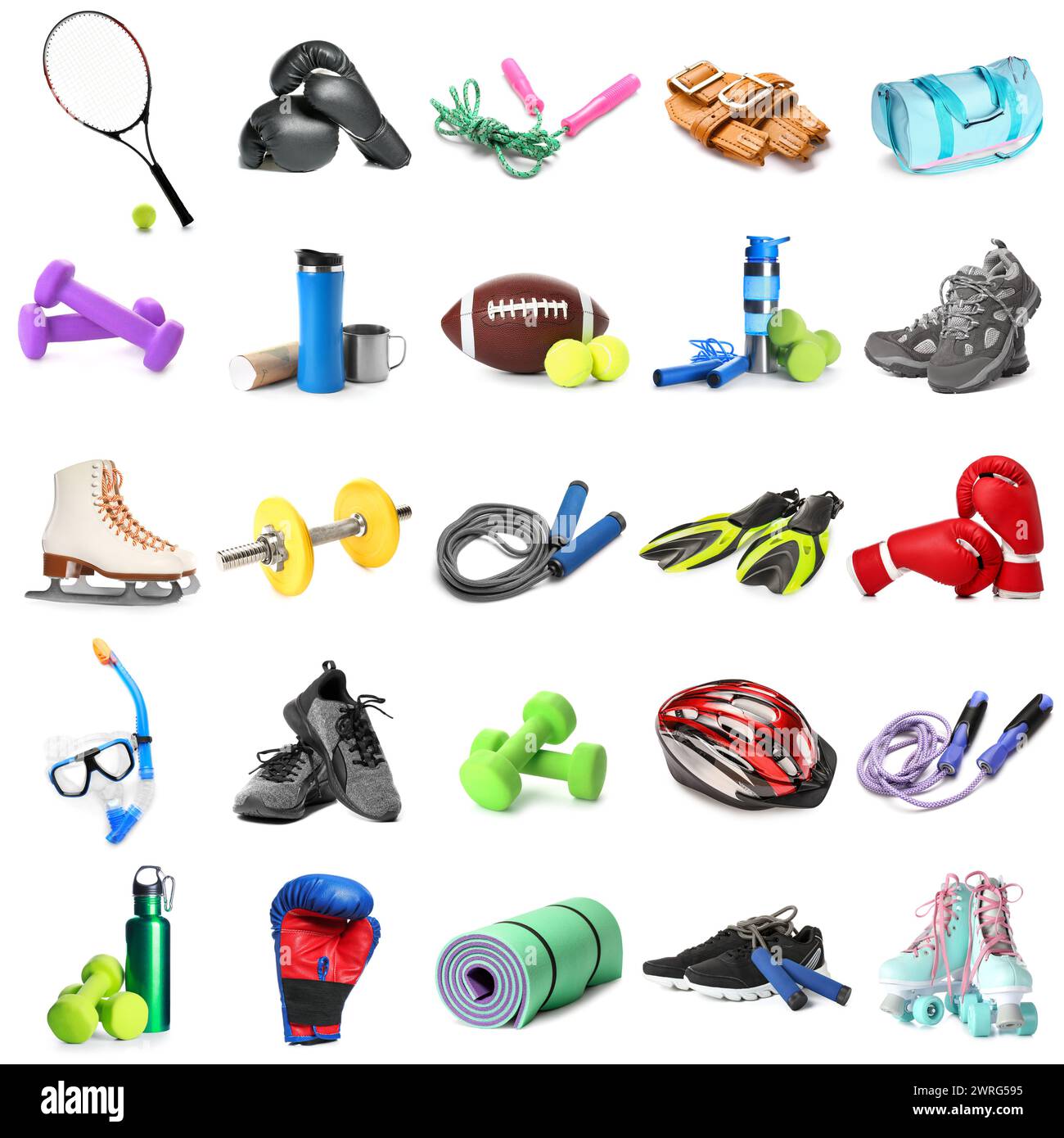 Set different sports balls Cut Out Stock Images & Pictures - Alamy