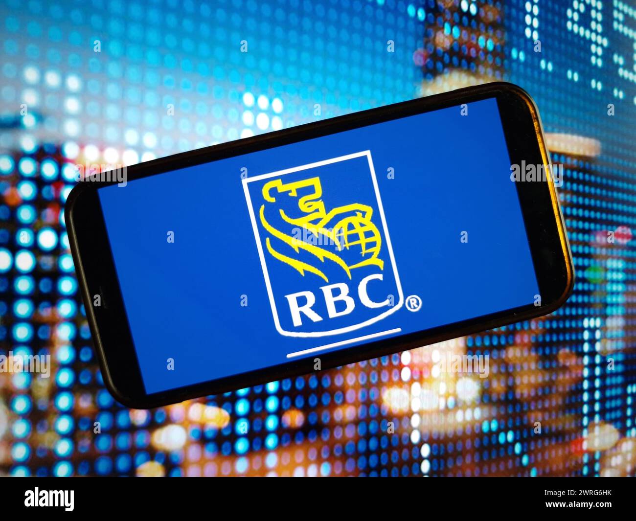 In this photo illustration, the RBC Royal Bank of Canada logo is seen ...