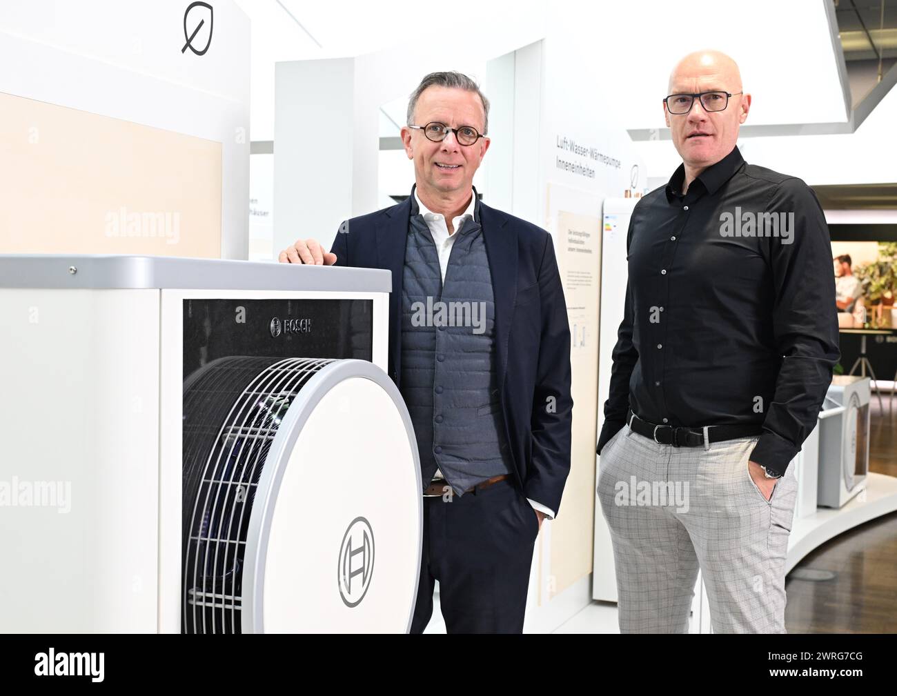Wernau, Germany. 12th Mar, 2024. Jan Brockmann (l), Chairman of the ...