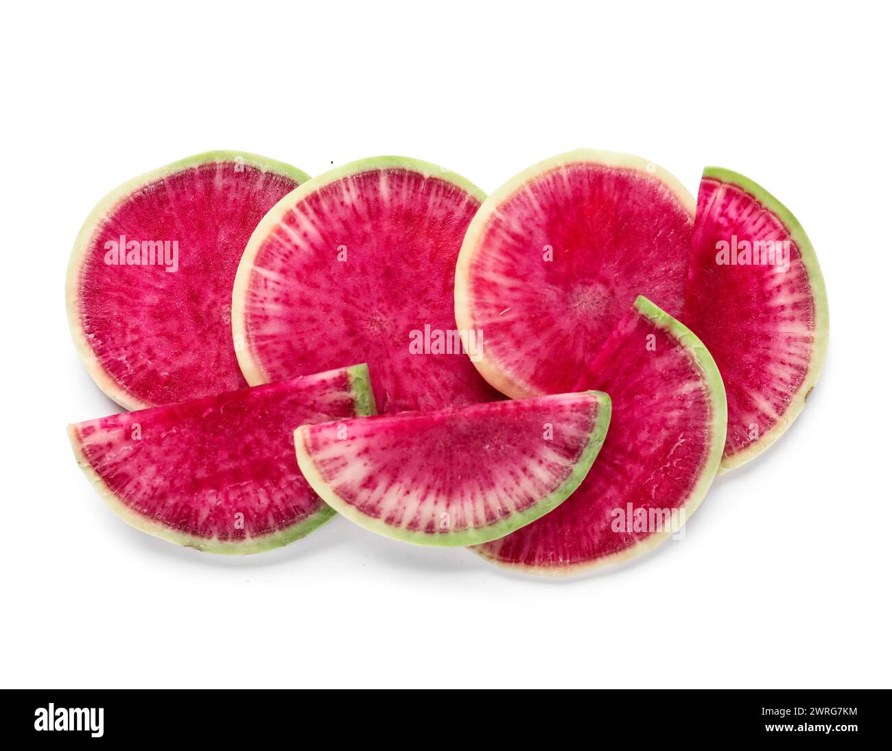 Green pink watermelon radish Cut Out Stock Images & Pictures - Alamy