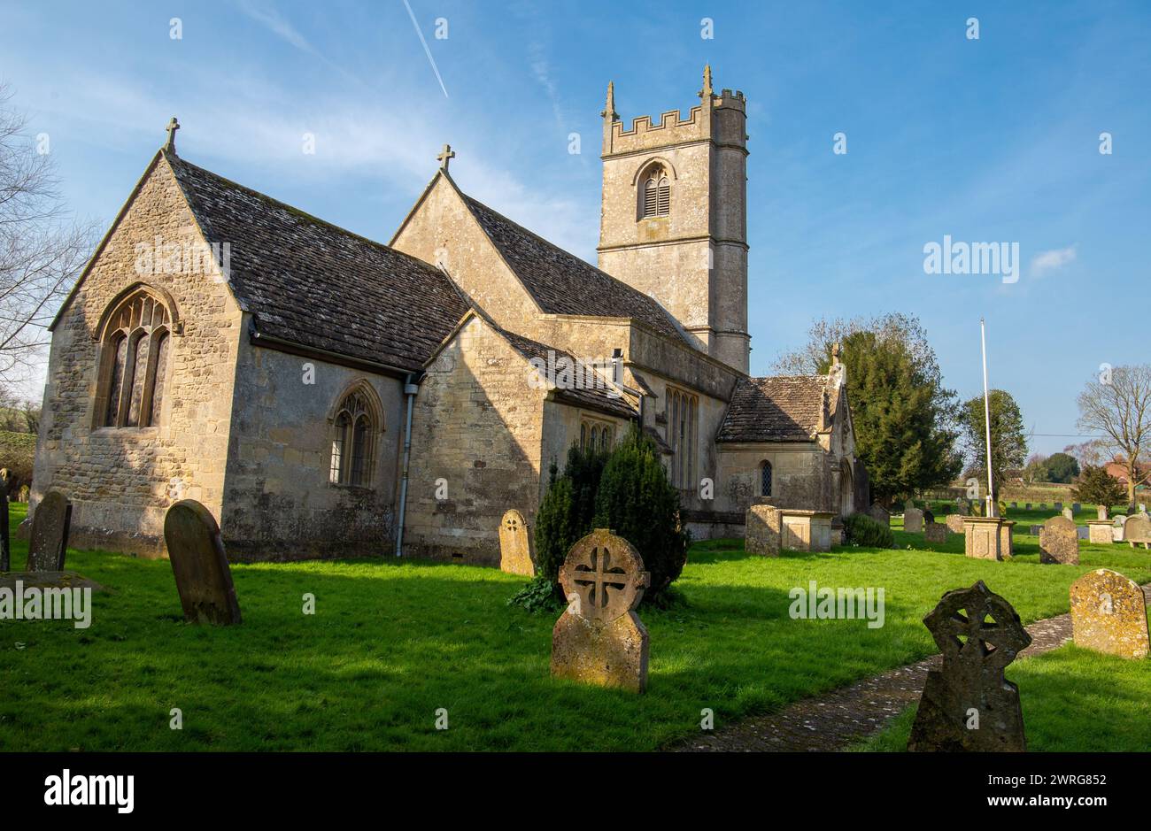 Saint Andrews church Heddington near Calne Wiltshire England the church ...