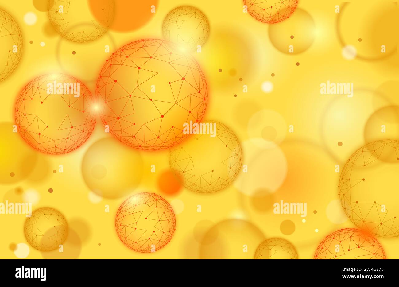 Vitamin C low poly sphere bright orange color. Health supplement skin ...