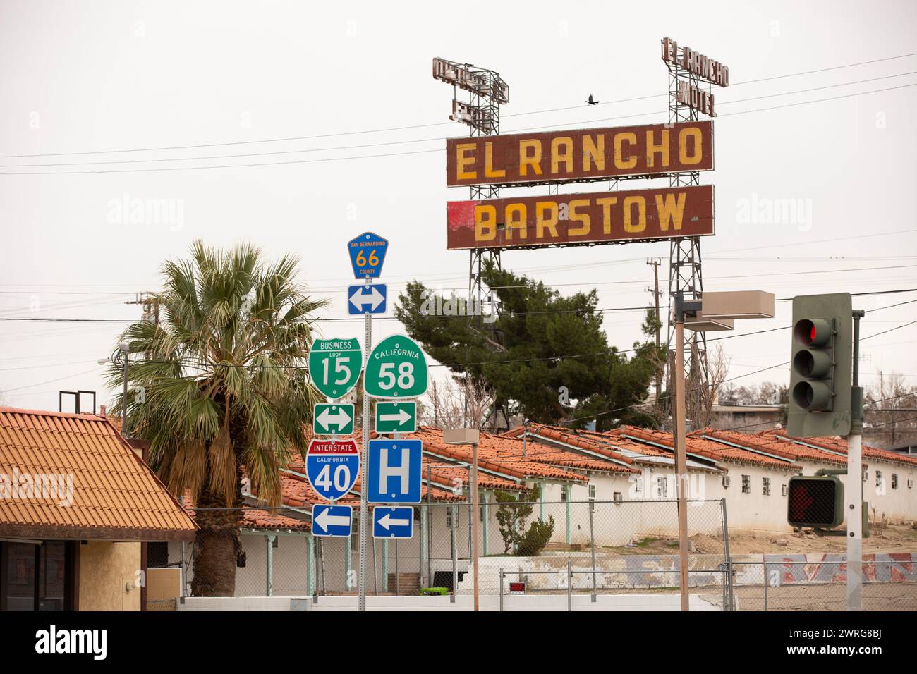 Barstow, California, USA - June 20, 2020: Afternoon cloudy sun shines ...