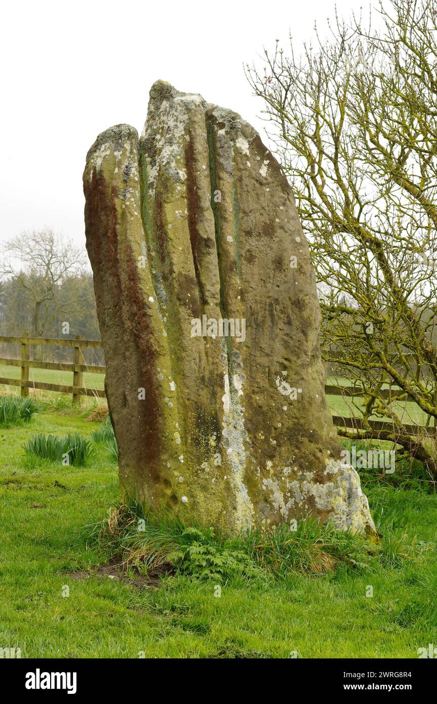 The Matfen - Standing Stone / Menhir Stock Photo - Alamy