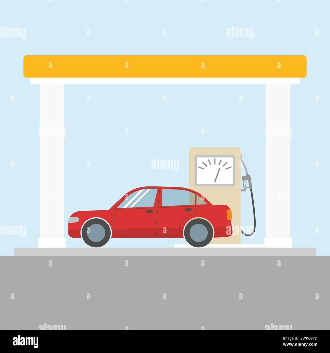 Refueling car diesel gas station Stock Vector Images - Alamy