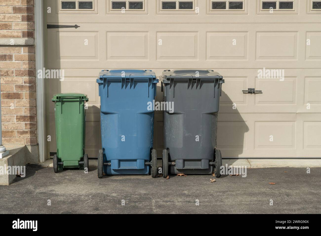 Garbage plastic bins of different colors, which means which bins are ...