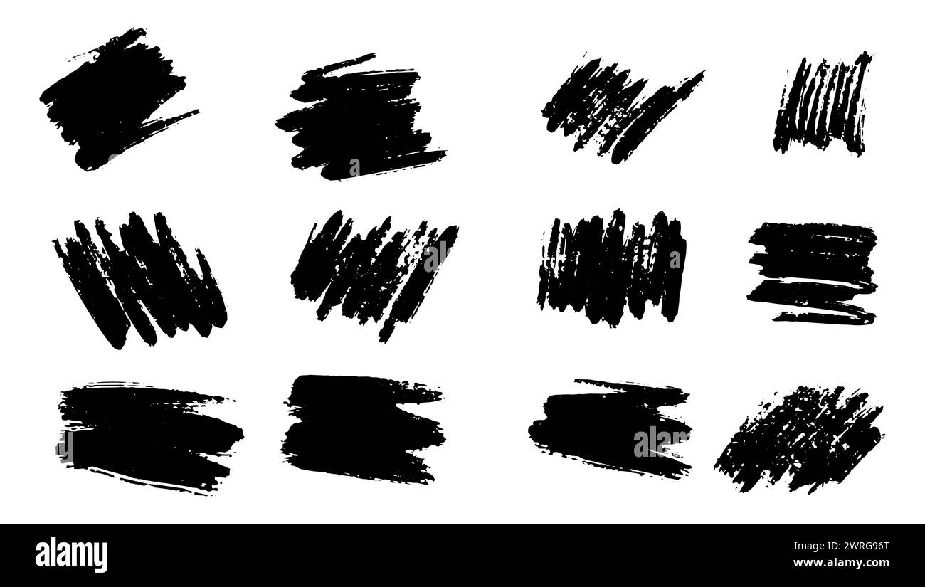 Set of different hand drawn, vector strokes Stock Vector Image & Art ...