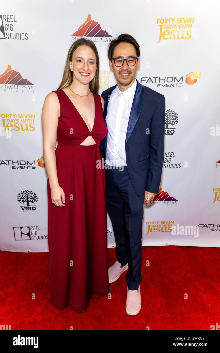 Burbank, USA. 11th Mar, 2024. Producer Donald Nguyen with wife Burdette ...