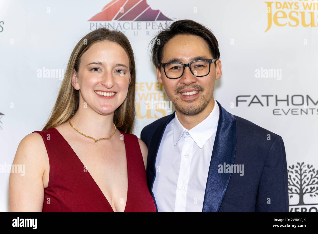 Burbank, USA. 11th Mar, 2024. Producer Donald Nguyen with wife Burdette ...