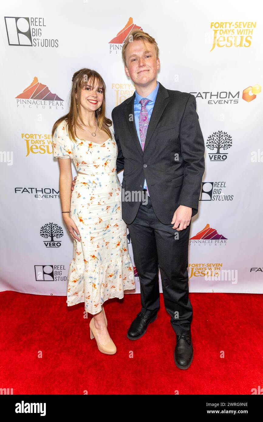 Burbank, USA. 11th Mar, 2024. Editor Andrew Buker with Hope Goble ...