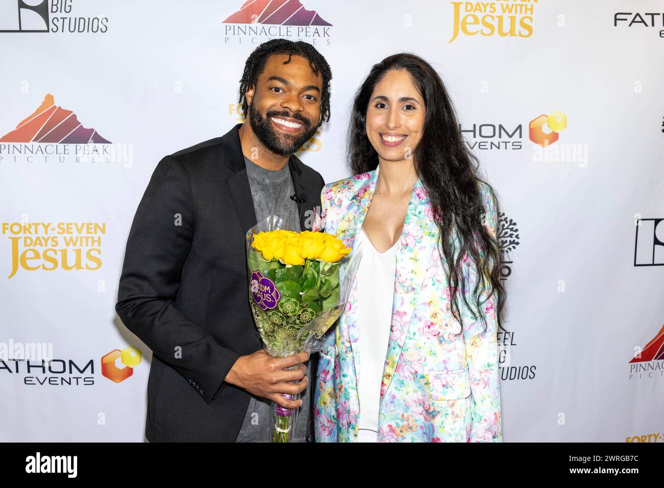 Burbank, USA. 11th Mar, 2024. Actor Joshua Triplett with wife attends ...