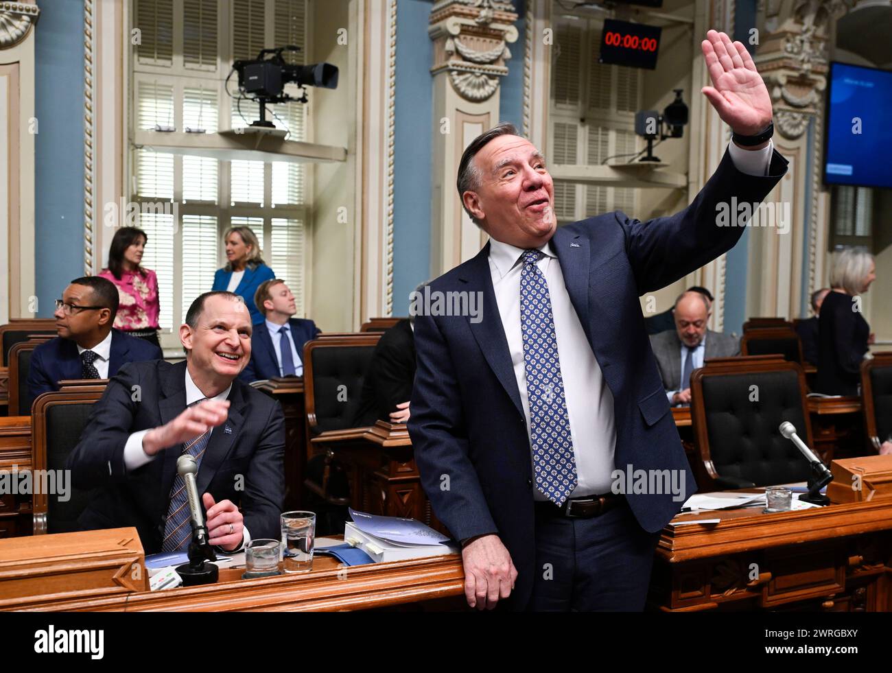 Quebec, Canada. 12th Mar, 2024. Quebec Finance Minister Eric Girard ...
