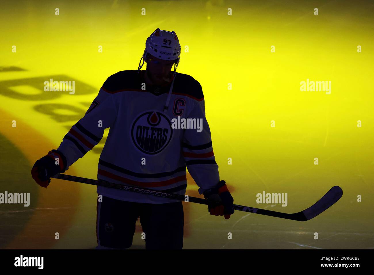 Edmonton Oilers center Connor McDavid (97) skates during the third ...