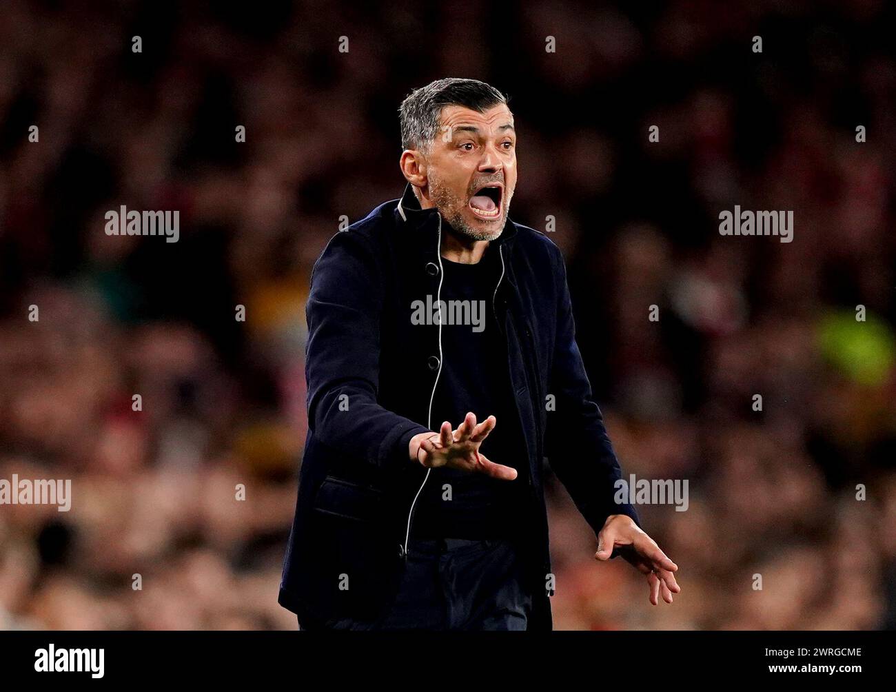 FC Porto manager Sergio Conceicao gestures on the touchline during the ...