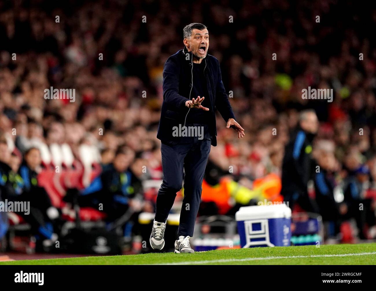 FC Porto manager Sergio Conceicao gestures on the touchline during the ...