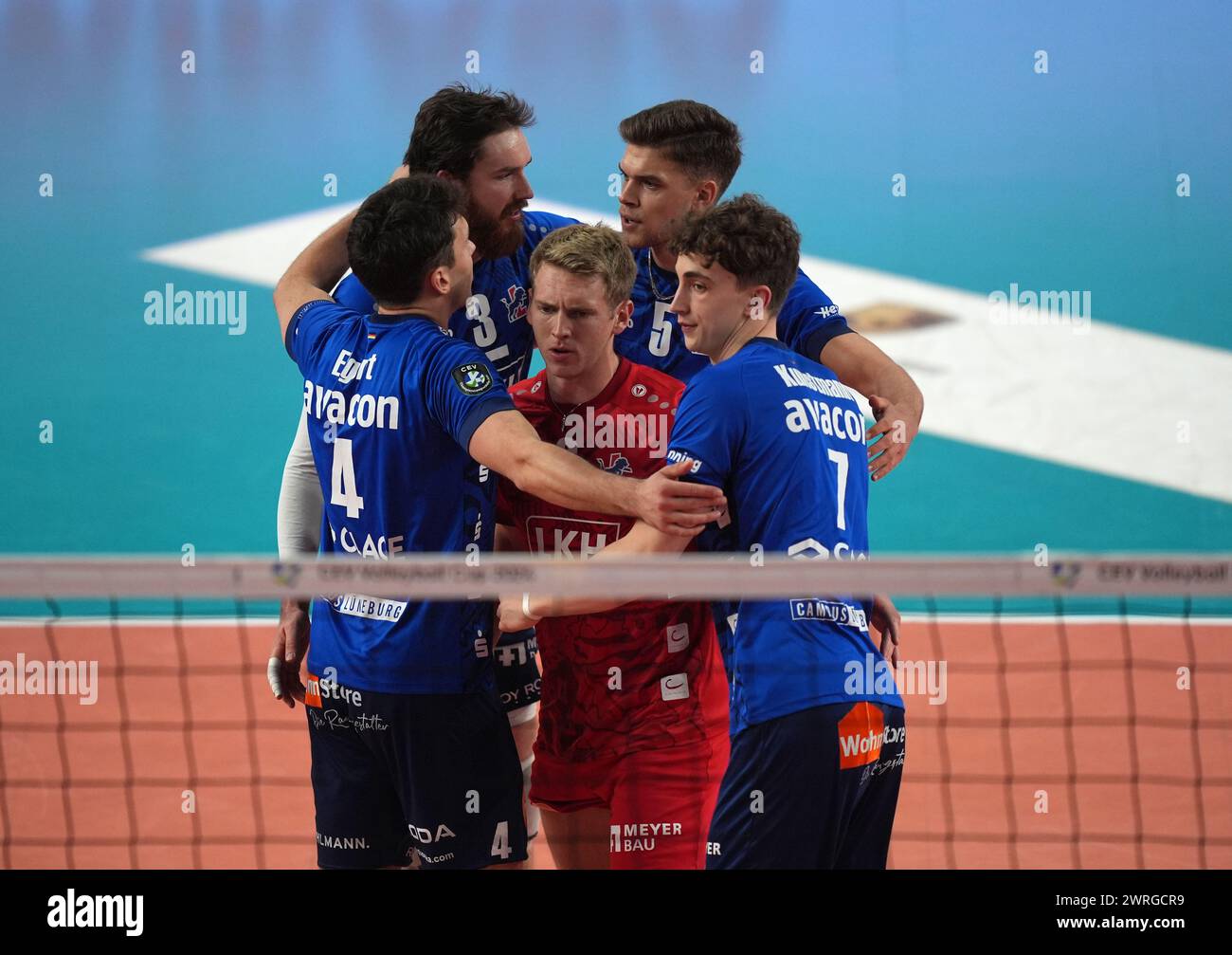 12 March 2024, Lower Saxony, Lüneburg: Volleyball, men: CEV Cup, SVG ...