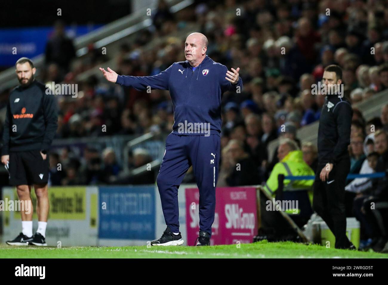 Chesterfield, UK. 12th Mar, 2024. Chesterfield Manager Paul Cook ...