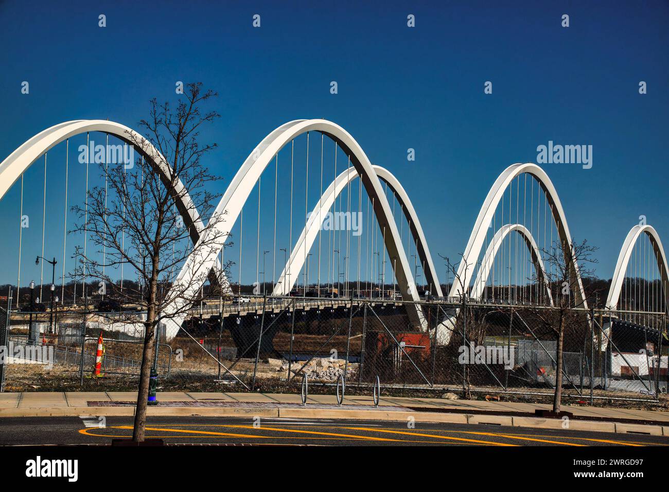 Arches of the Fredick Douglass Memorial Bridge in Washington DC Stock ...
