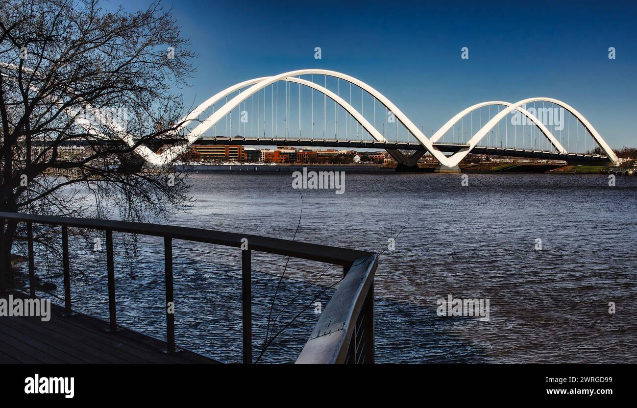Arches of the Fredick Douglass Memorial Bridge in Washington DC Stock ...