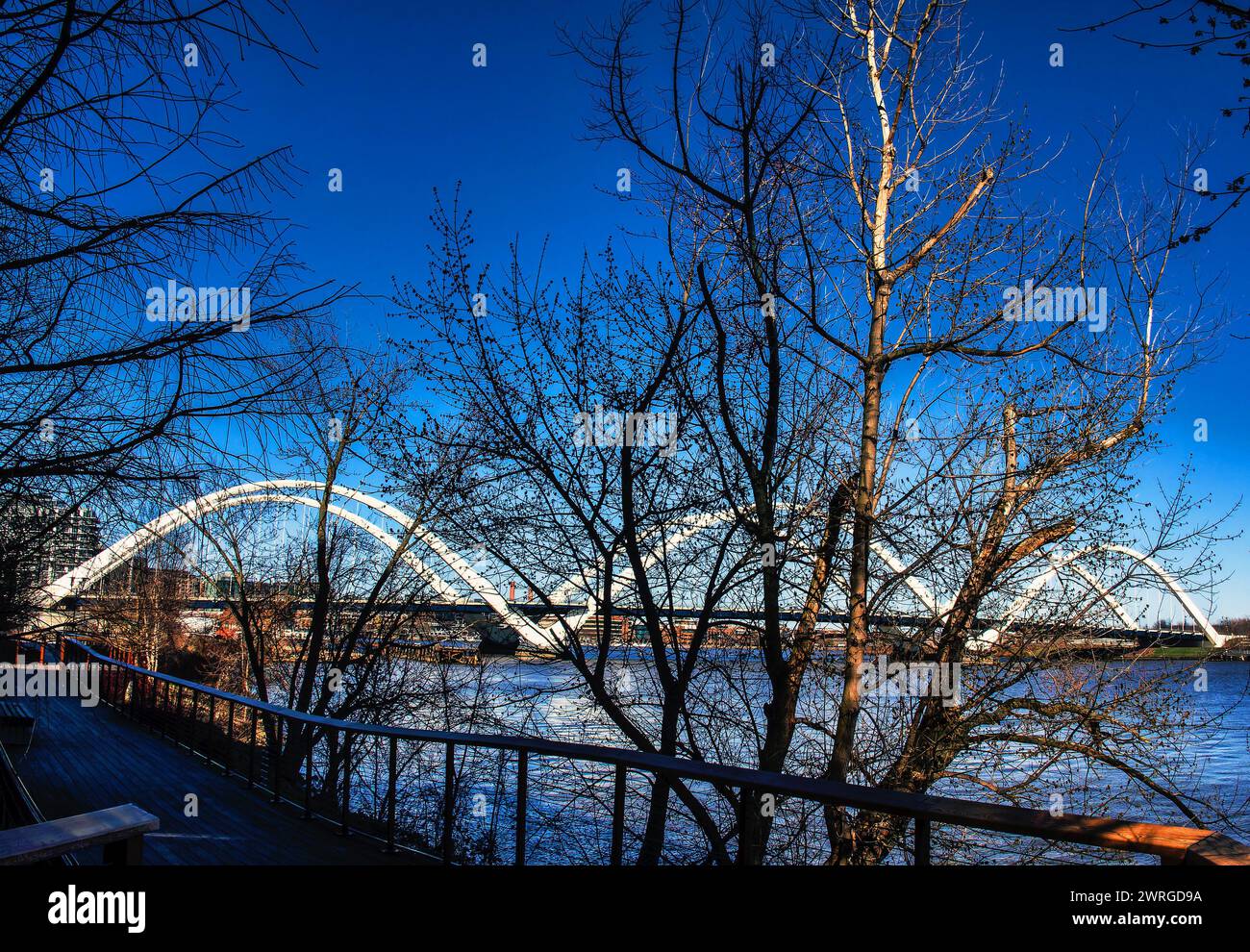 Arches of the Fredick Douglass Memorial Bridge in Washington DC Stock ...