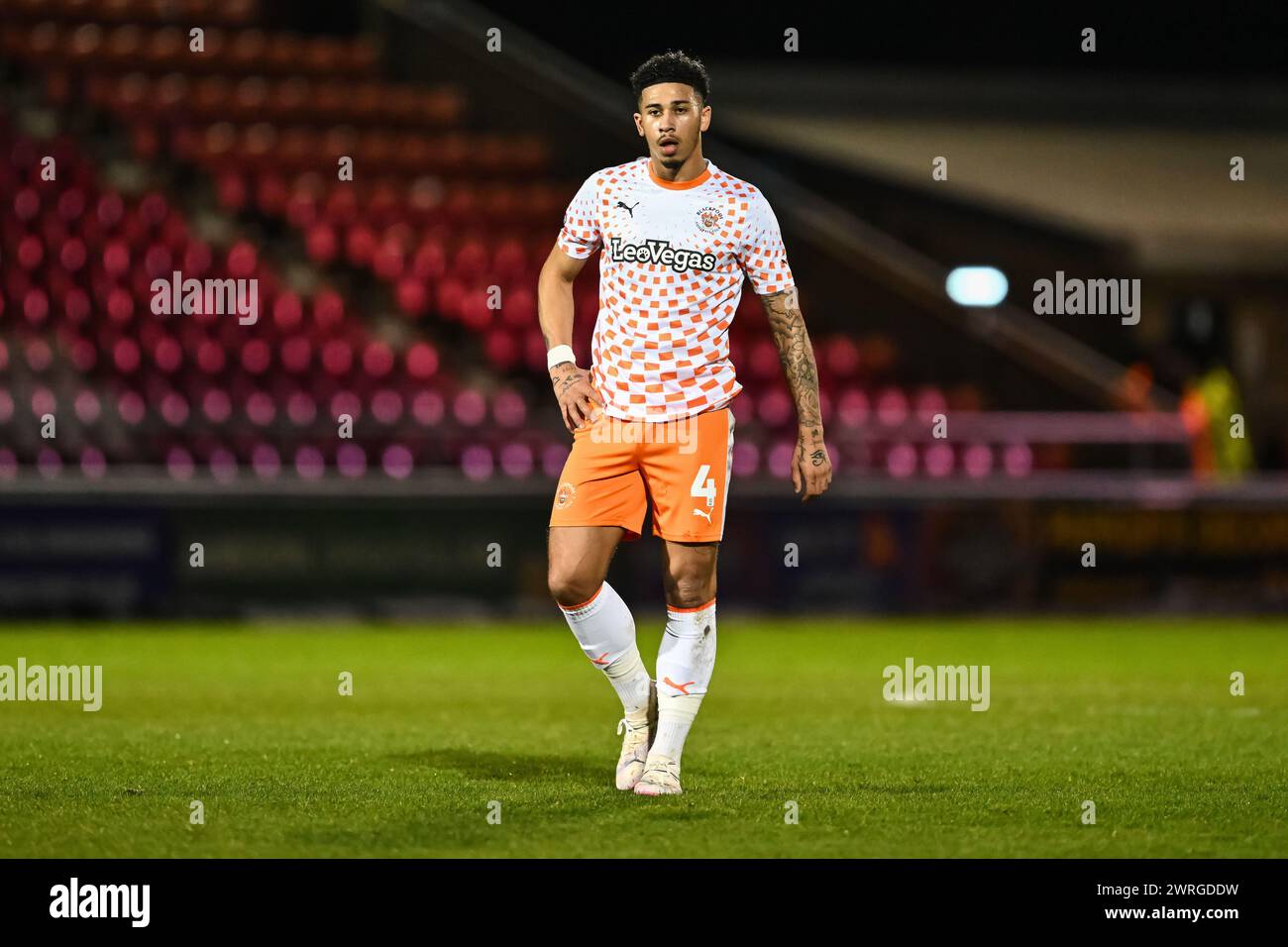 Jordan Lawrence-Gabriel of Blackpool during the Sky Bet League 1 match ...