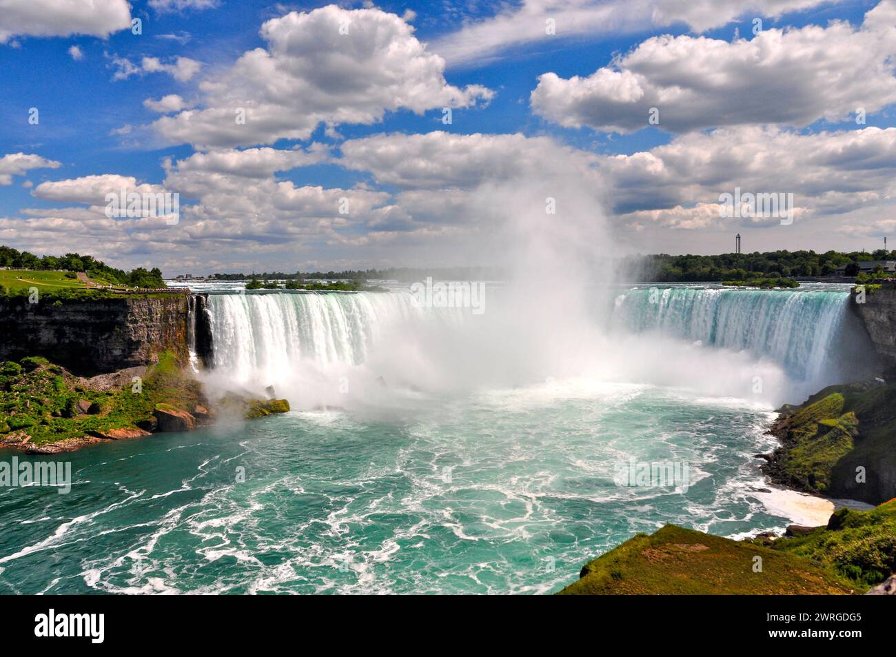 View of Horseshoe Falls at Niagara Falls, photographed from the ...