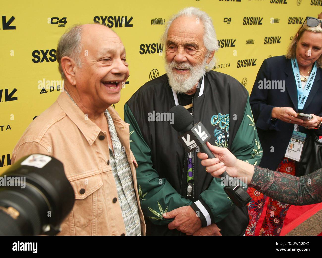 Cheech Marin, left, and Tommy Chong arrive for the world premiere of ...