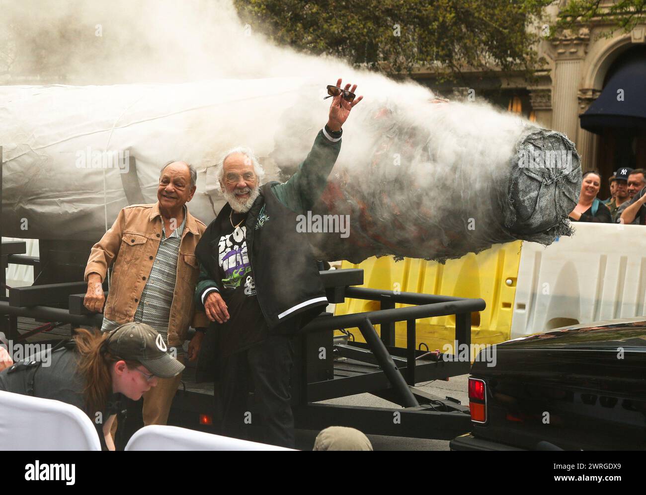 Cheech Marin, left, and Tommy Chong arrive for the world premiere of ...
