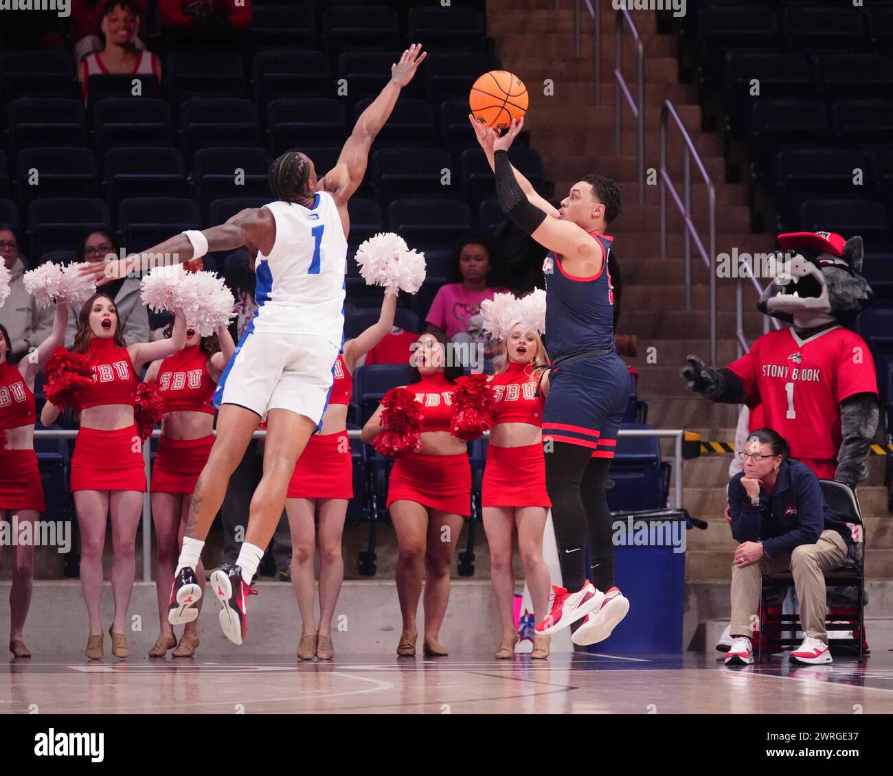 WASHINGTON, DC - MARCH 11: Stony Brook Seawolves Guard Aaron Clarke (5 ...