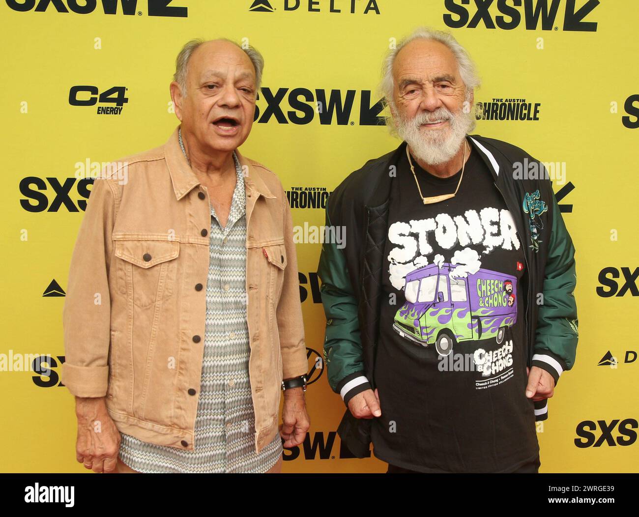 Cheech Marin, left, and Tommy Chong arrive for the world premiere of ...