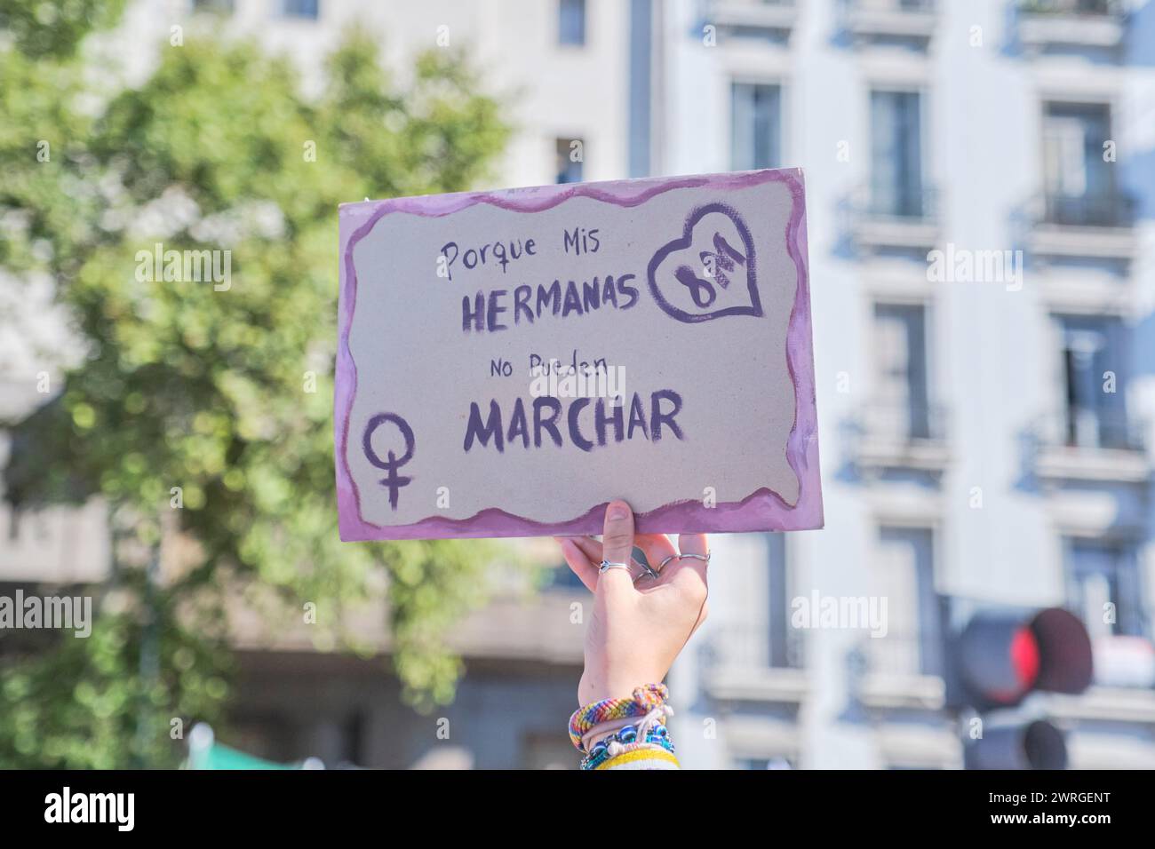 Buenos Aires, Argentina; March 8, 2024: International feminist strike ...
