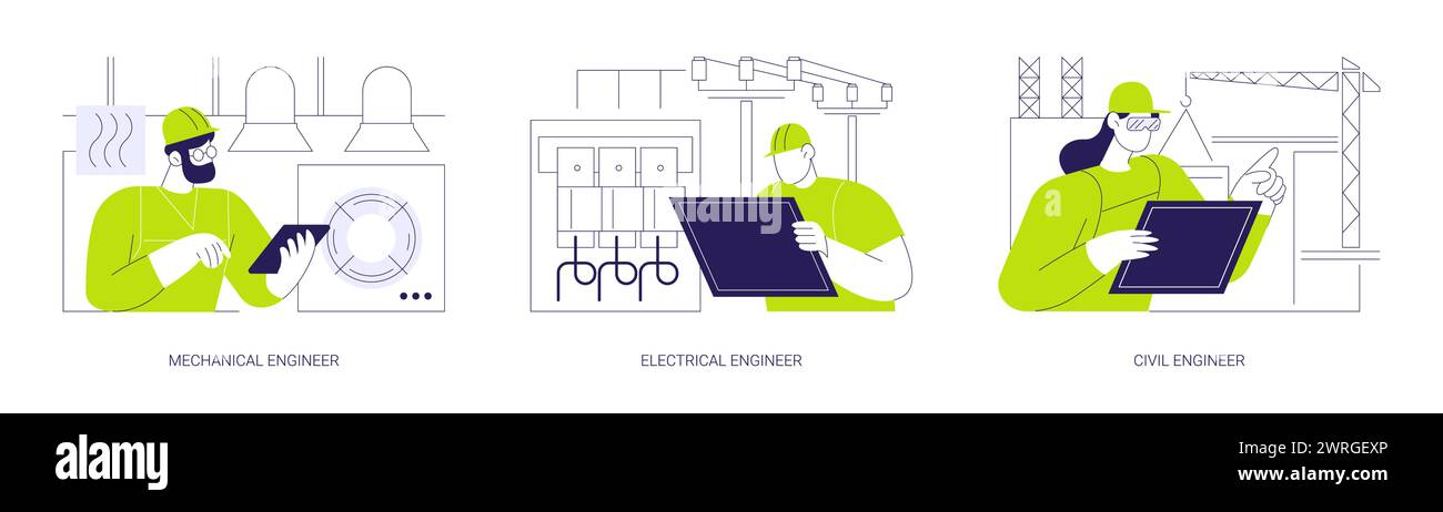 Commercial engineering abstract concept vector illustrations Stock ...