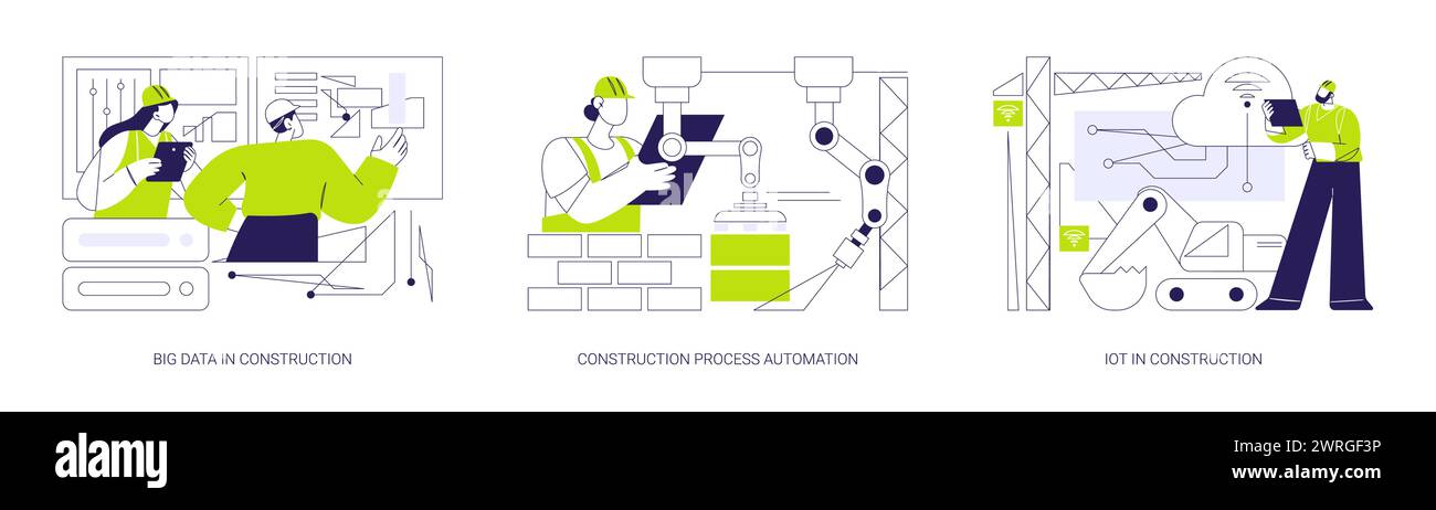 Building innovation abstract concept vector illustrations Stock Vector ...