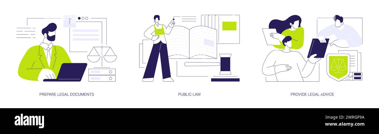 Law firm service abstract concept vector illustrations Stock Vector ...