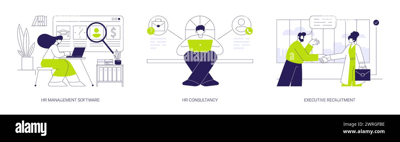 HR manager abstract concept vector illustrations Stock Vector Image ...