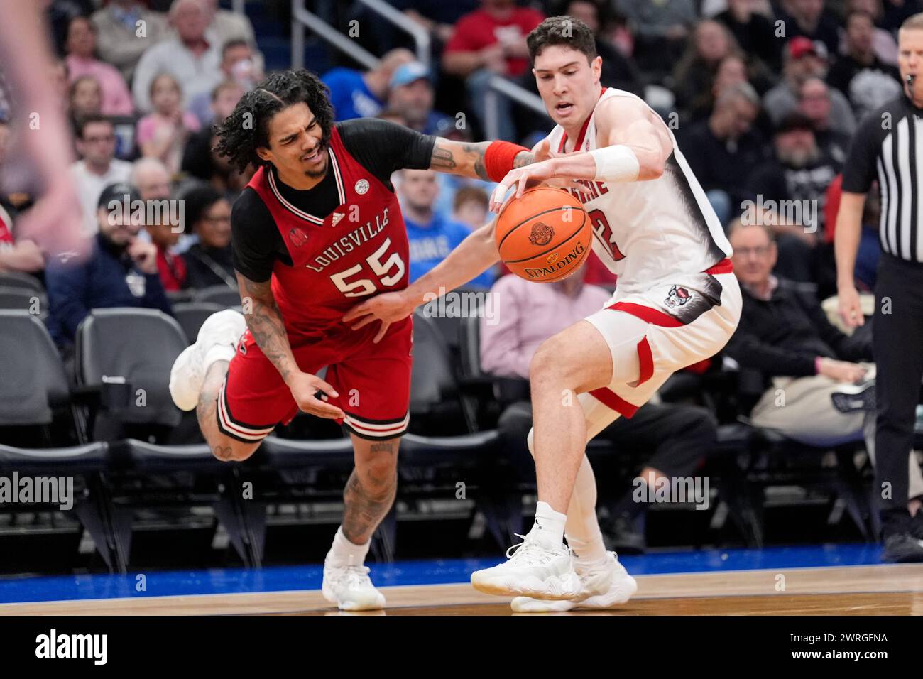 North Carolina State guard Michael O'Connell (12) steals the ball from ...