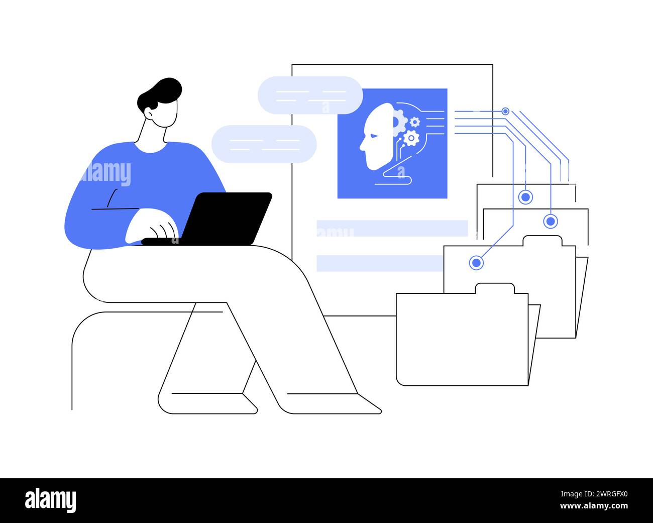 AI-Powered Onboarding Process abstract concept vector illustration ...