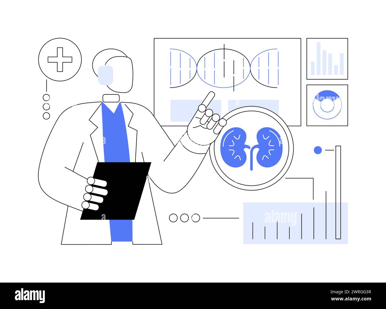 AI-Backed Proactive Health Management abstract concept vector ...