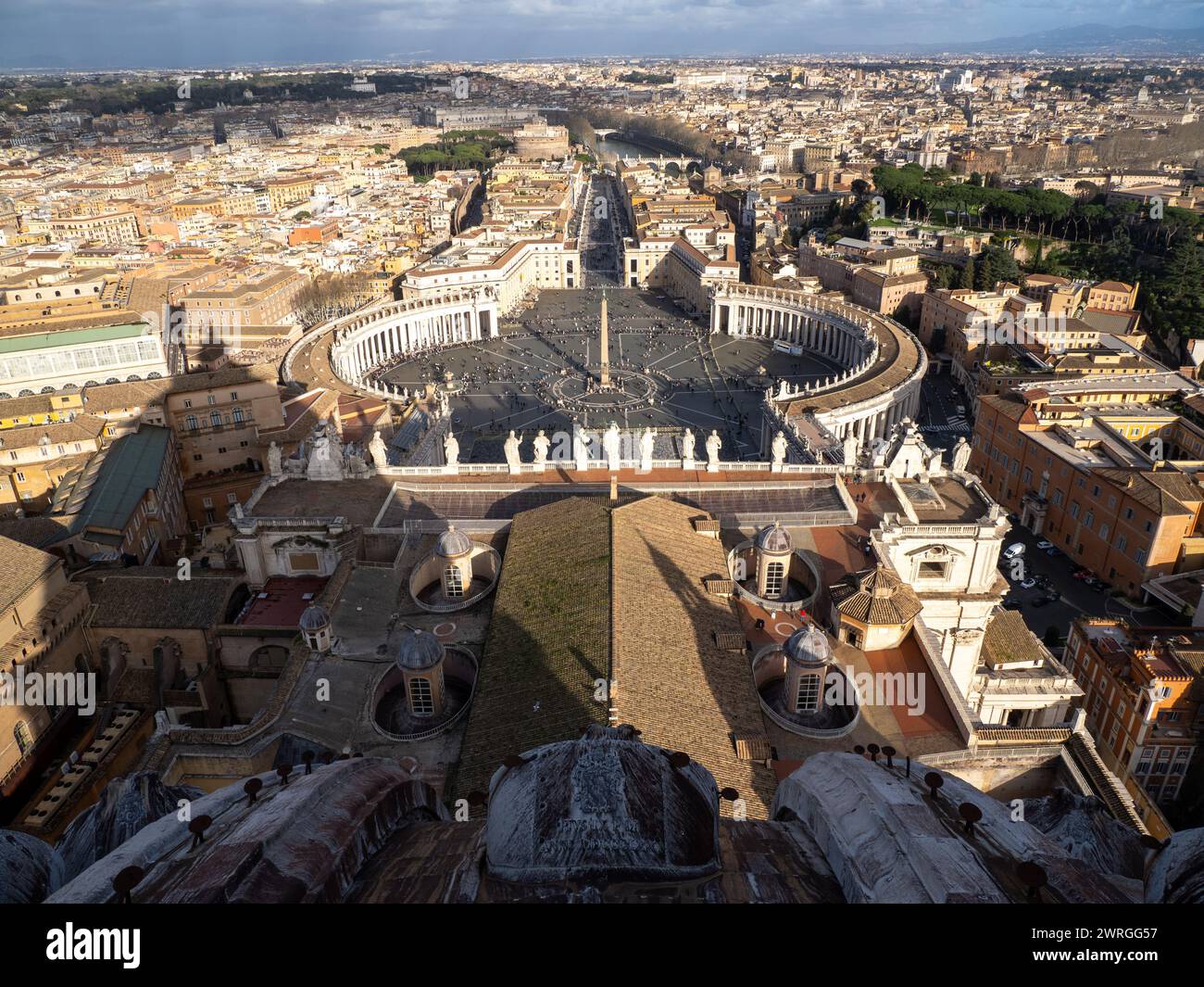 St Peter's Square view from the dome of the St Peter's Basilica, Vatican Stock Photo - Alamy