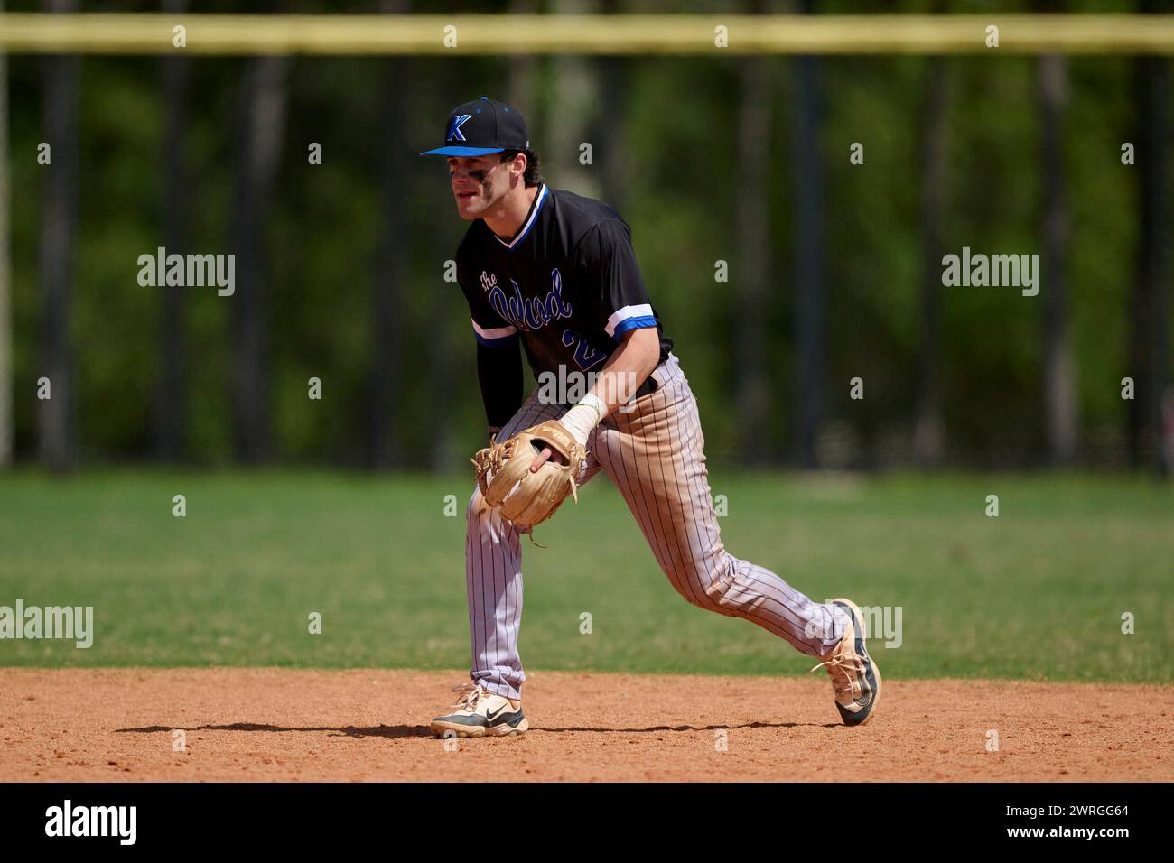 Kirkwood Eagles shortstop Ethan Bowers (2) during an NJCAA baseball ...