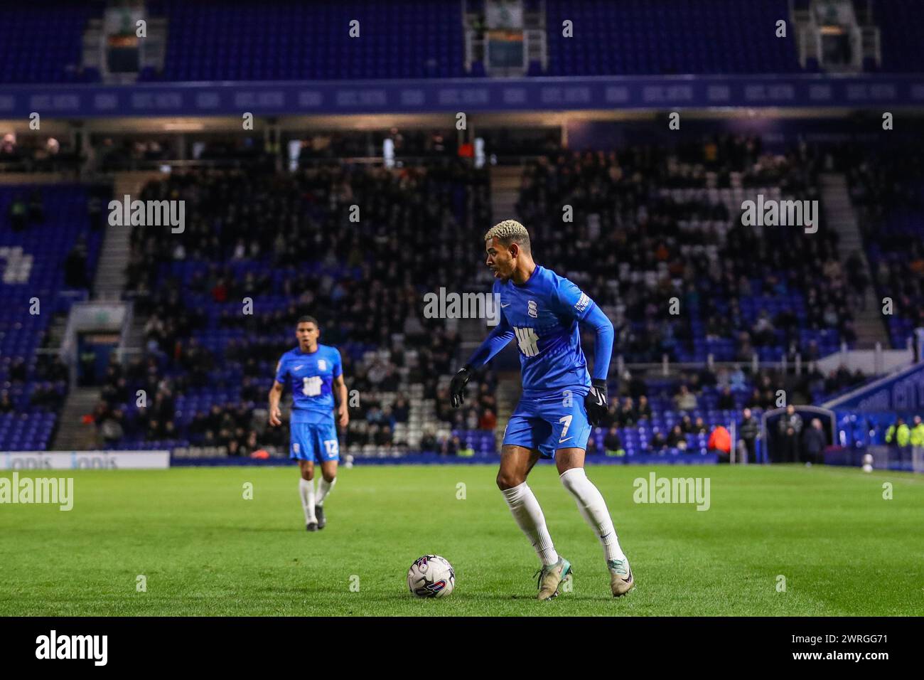 Juninho Bacuna of Birmingham City in action in front of The Gil Merrick ...