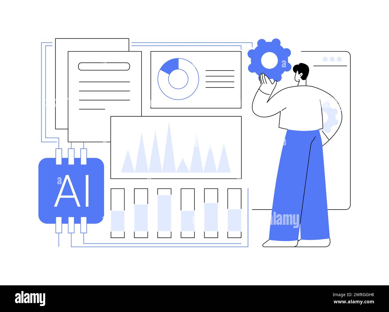 AI-Enhanced Compliance and Regulatory Reporting abstract concept vector ...