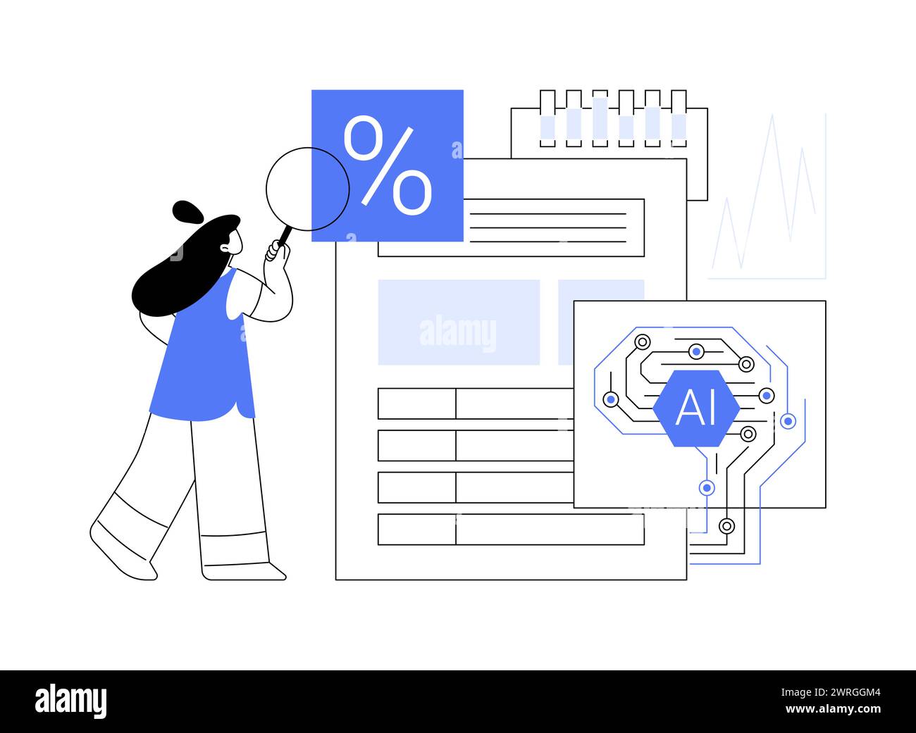 AI-Driven Credit Risk Assessment abstract concept vector illustration ...