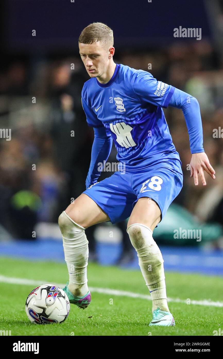 Jay Stansfield of Birmingham City passes the ball during the Sky Bet ...