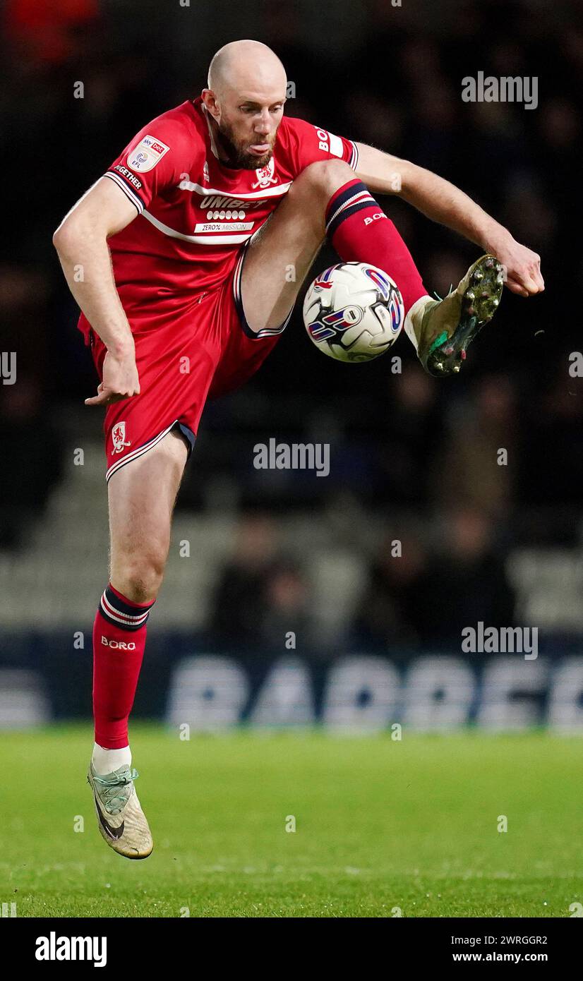 Middlesbrough's Matthew Clarke during the Sky Bet Championship match at ...